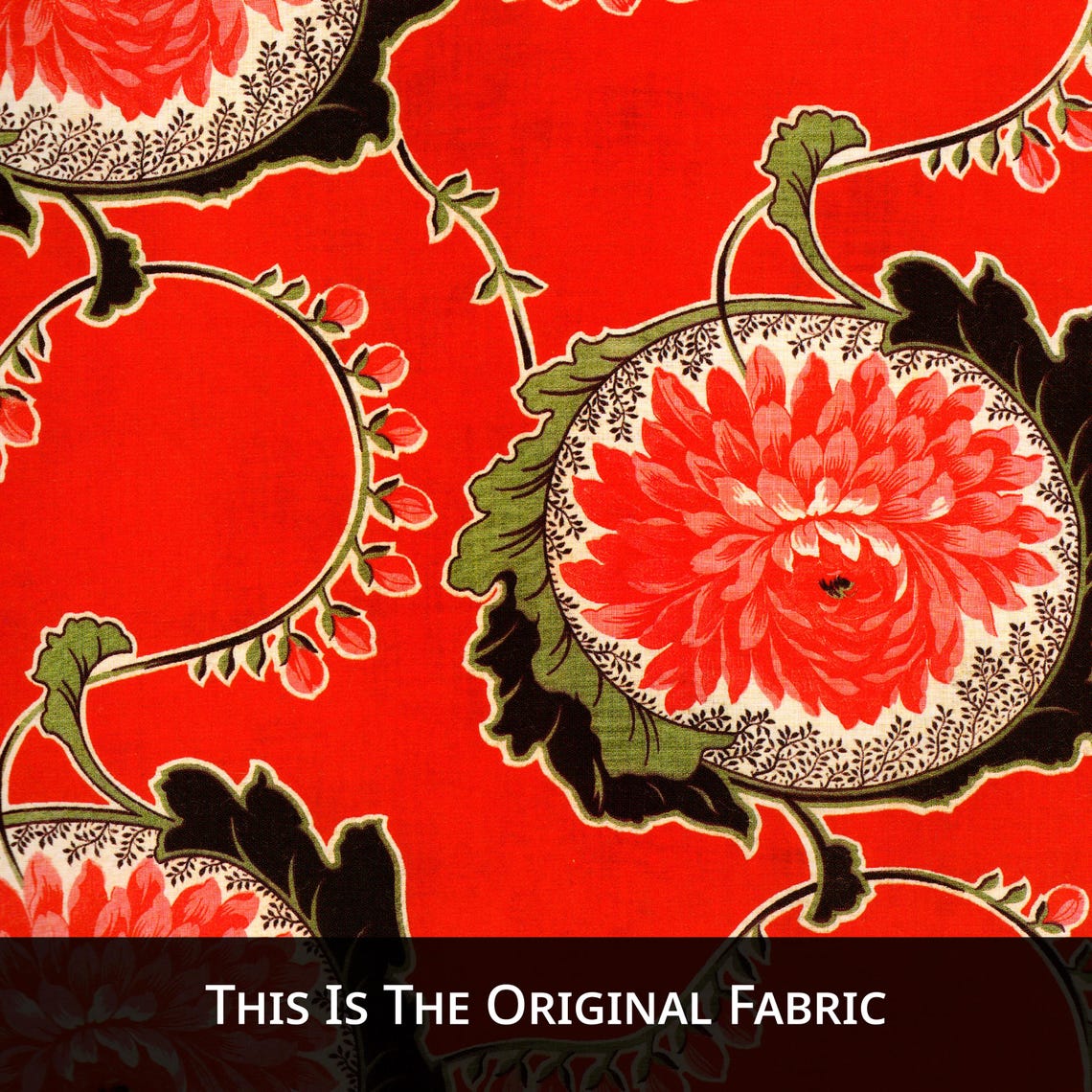 Vintage USSR Soviet Russian Floral Cotton Sateen Fabric Design for ...