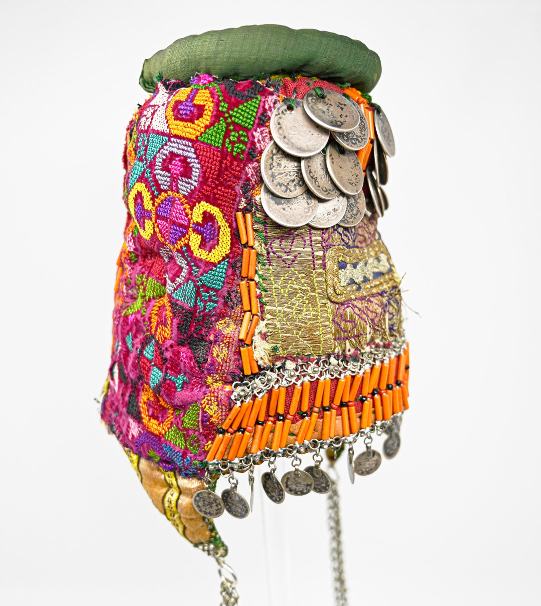 Middle Eastern Palestinian Shatweh Headdress With Silver Metal Islamic ...