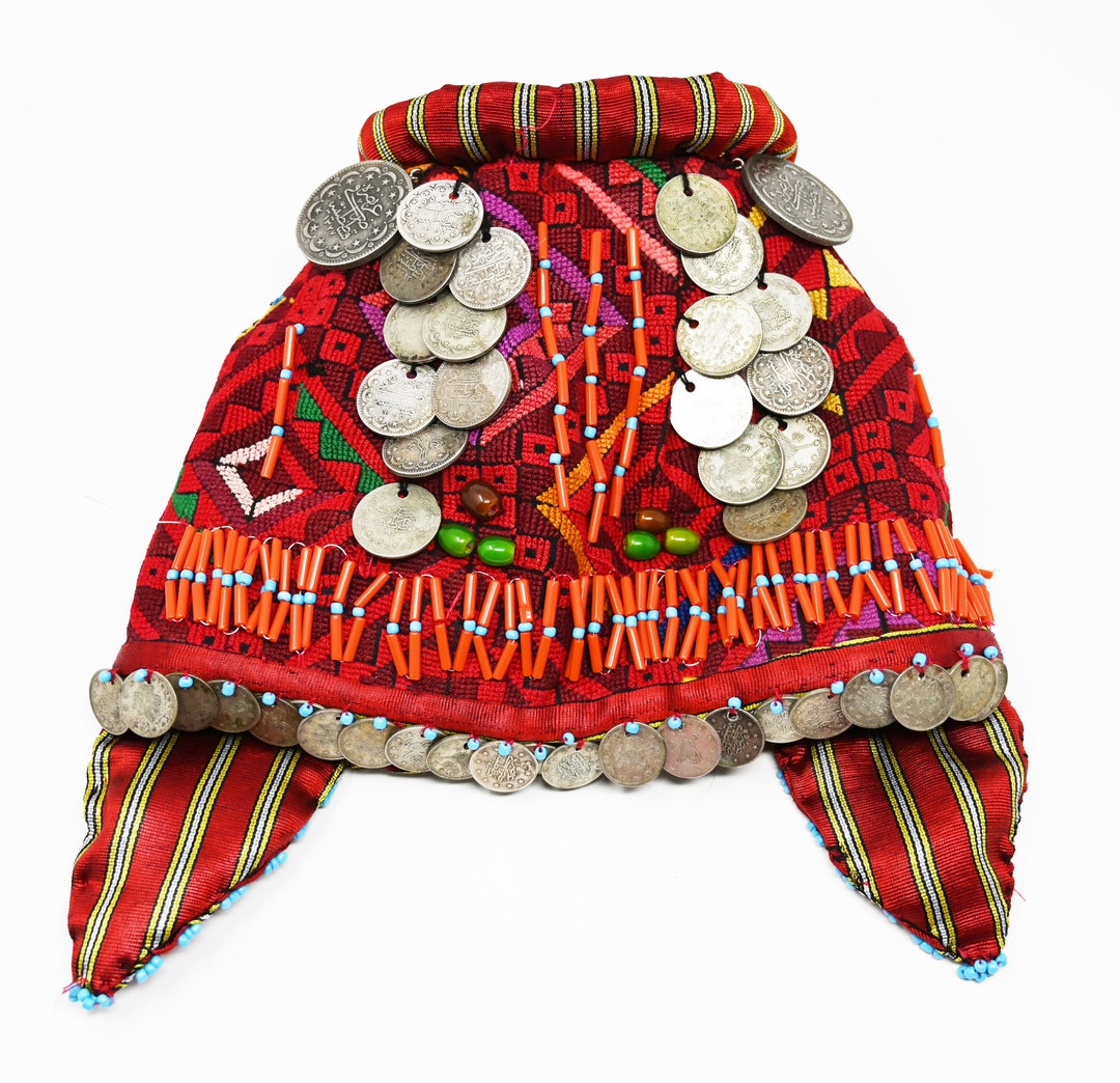 Handmade Palestinian Middle Eastern Shatweh Headdress Hat With Silver ...