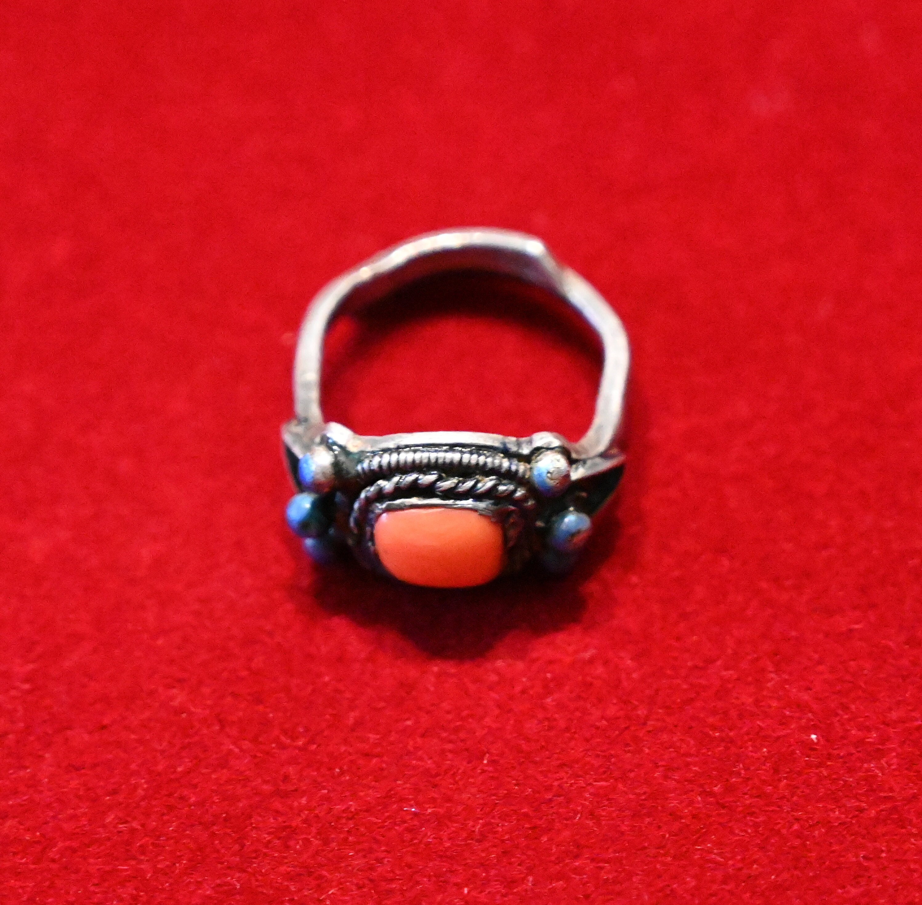 Antique Qing Dynasty East Asian Chinese And/or Mongolian Silver Coral ...
