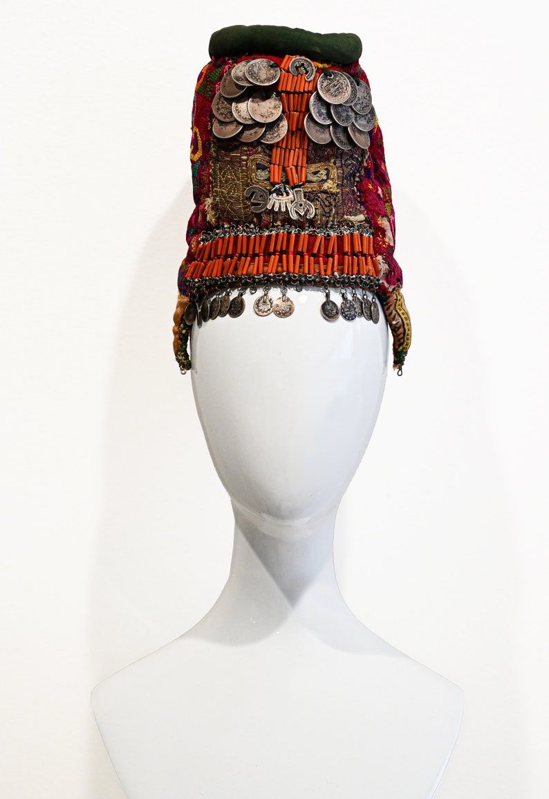 Middle Eastern Palestinian Shatweh Headdress With Silver Metal Islamic ...