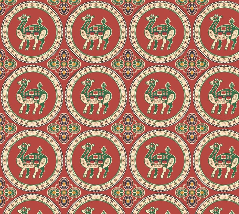 Late Antique Sogdian Chinese Tang Dynasty Style Camel Roundel Silk ...