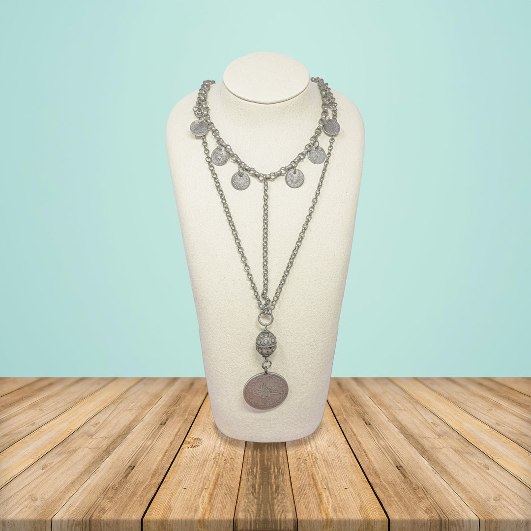 Reconstructed Antique Middle Eastern Palestinian Bedouin Silver Iznaq ...