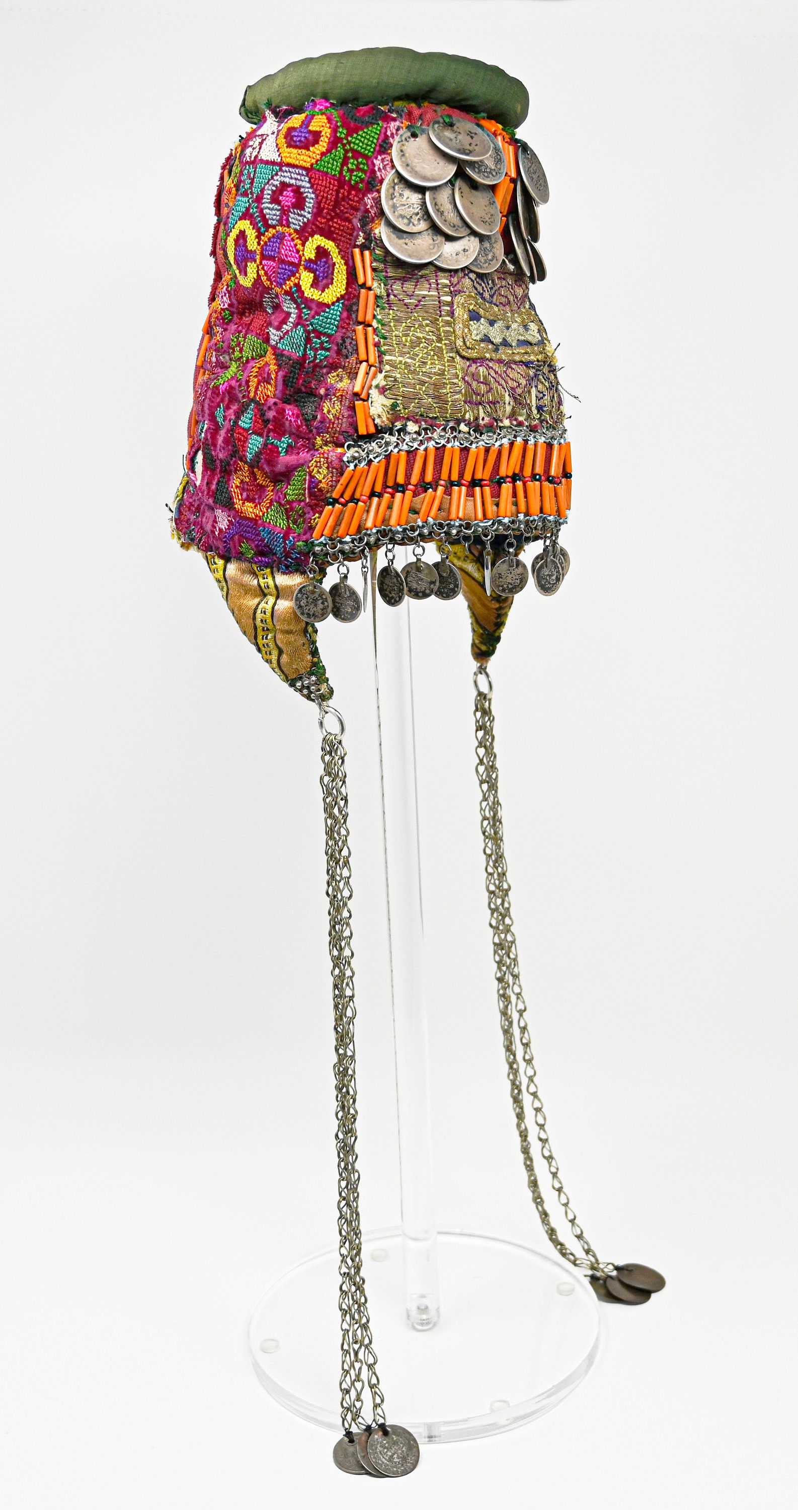 Middle Eastern Palestinian Shatweh Headdress With Silver Metal Islamic ...