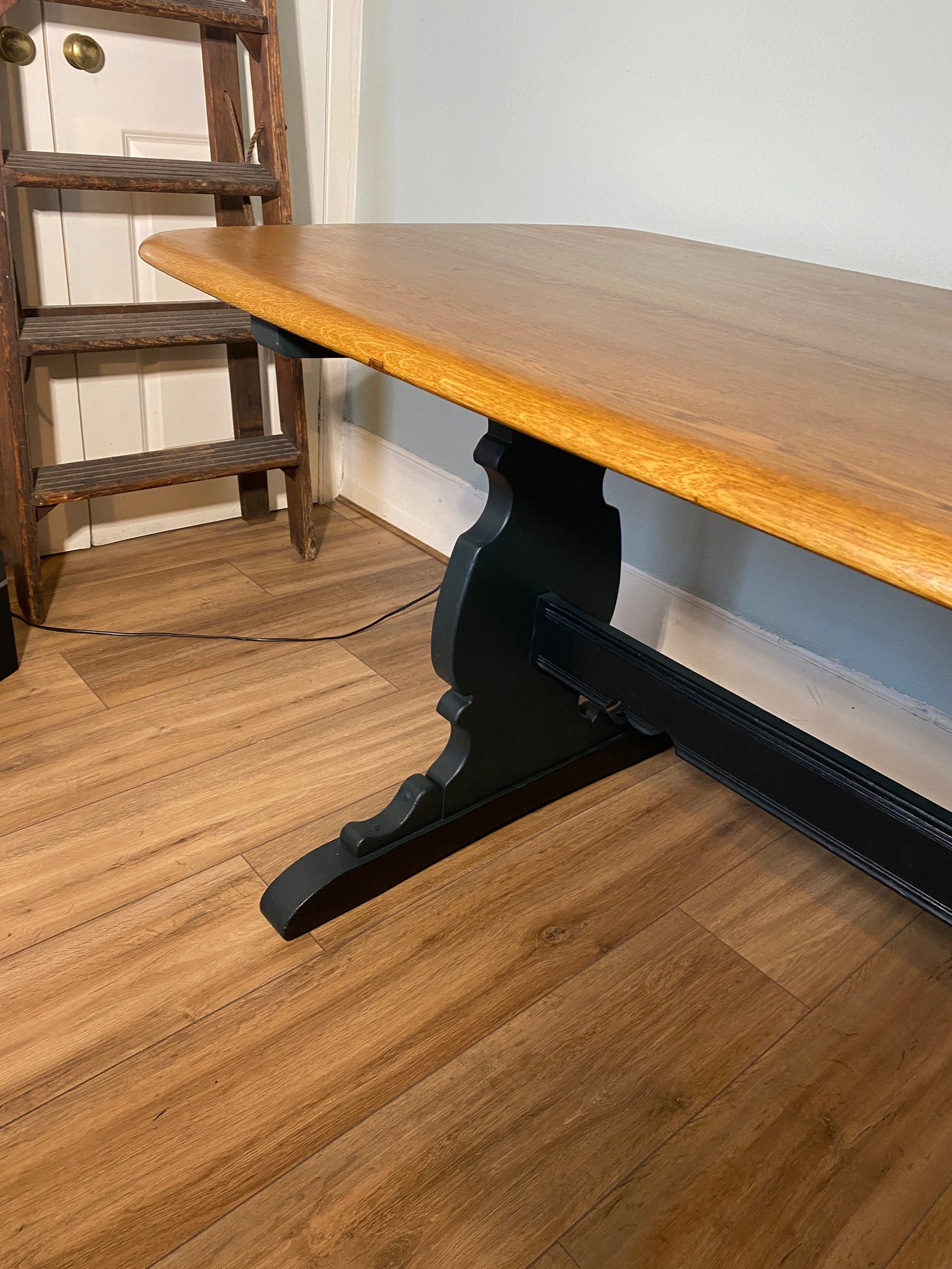 SOLD** Vintage Refinished Ercol Refectory Table / Elm Dining Table ...