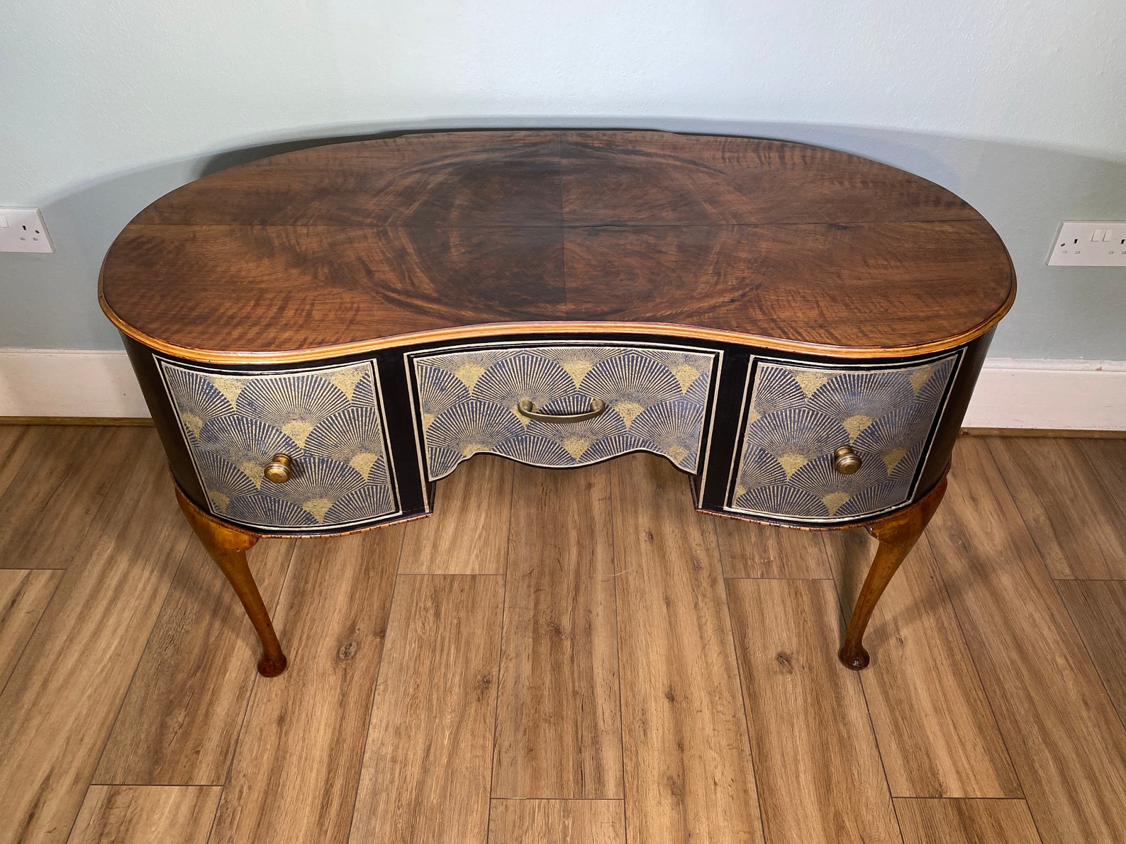 Soldbespoke Antique Kidney Shape Dressing Table/ Vanity Unit Upcycled ...