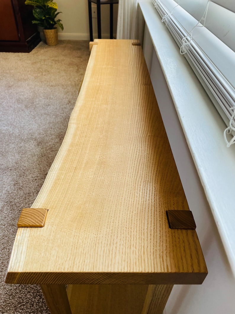 Live Edge Low Shelving Unit / Wooden Shelving Unit / Low Bookcase / Low ...