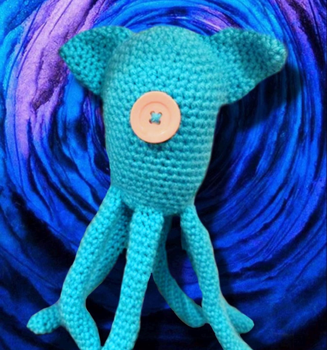Coraline Inspired Cat Squid Plush | Creepy Cute Crochet Octocat Toy ...
