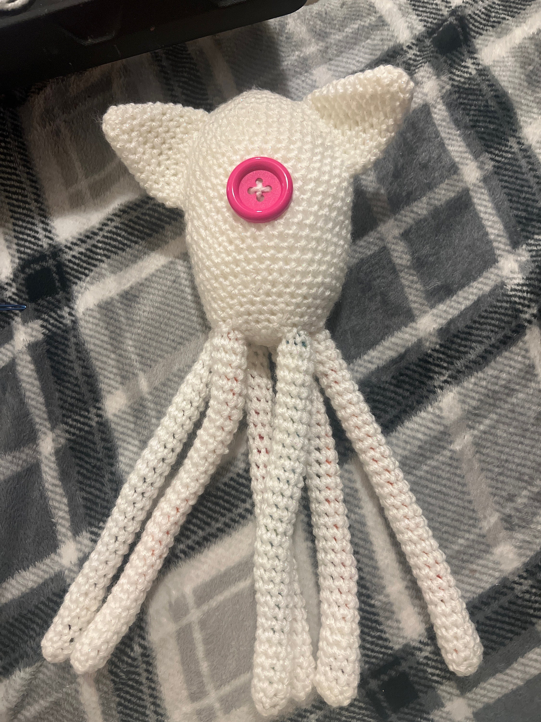 Crocheted Coraline Inspired Squid multi Colored and Turquoise With ...