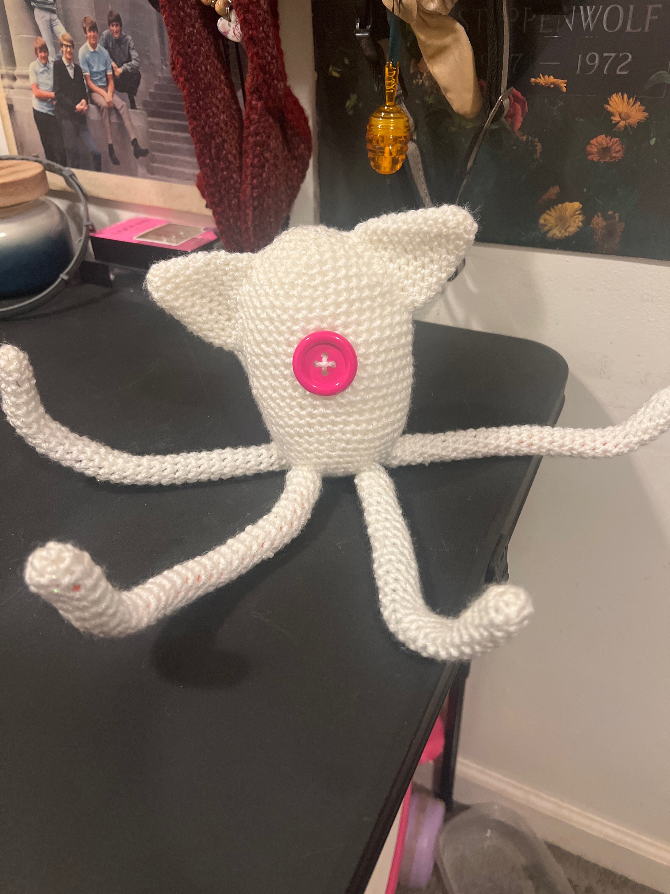 Crocheted Coraline Inspired Squid multi Colored and Turquoise With ...