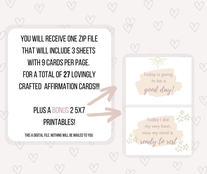 Printable Affirmation Cards Positivity Cards Daily - Etsy