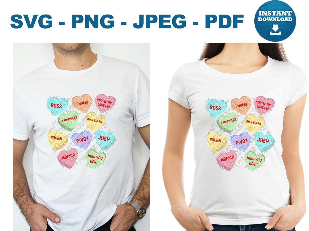 Friends Conversation Hearts SVG Friends PNG Friends Jpeg Friends Pdf ...