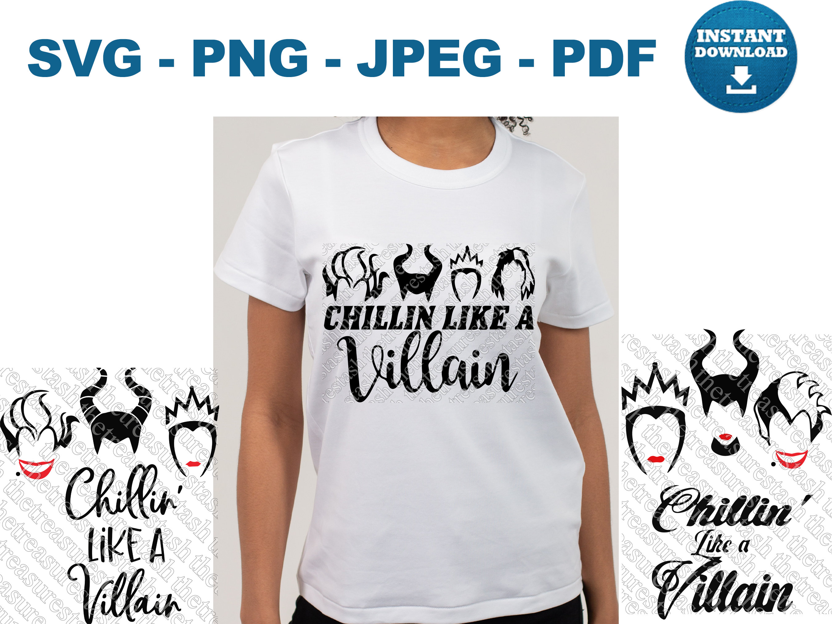 Chillin' Like A Villain SVG Villain PNG Villain JPEG Pdf - Etsy