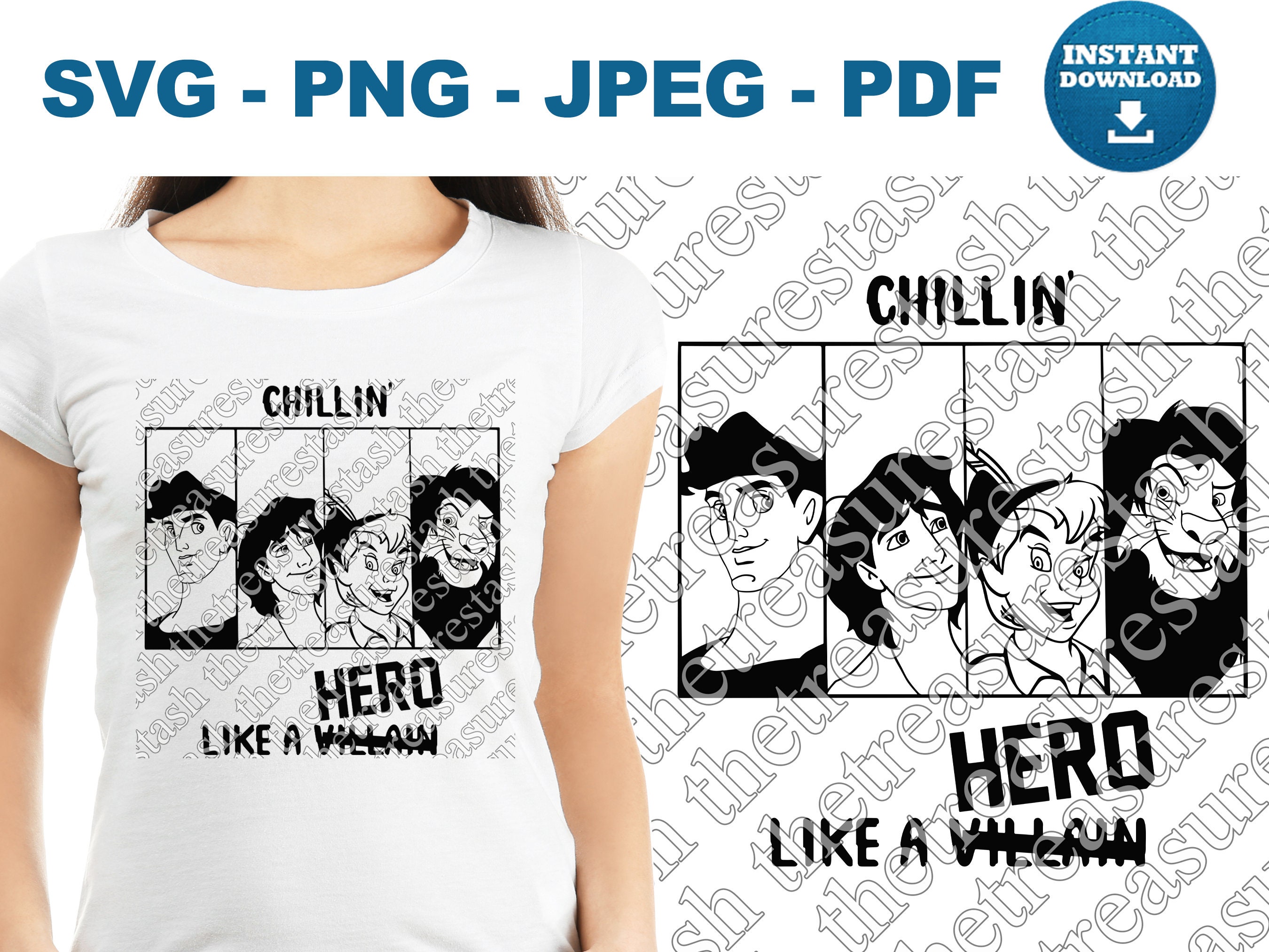 Chillin' Like A Hero SVG Hero PNG Hero JPEG Hero Pdf Good Guys Heroes ...