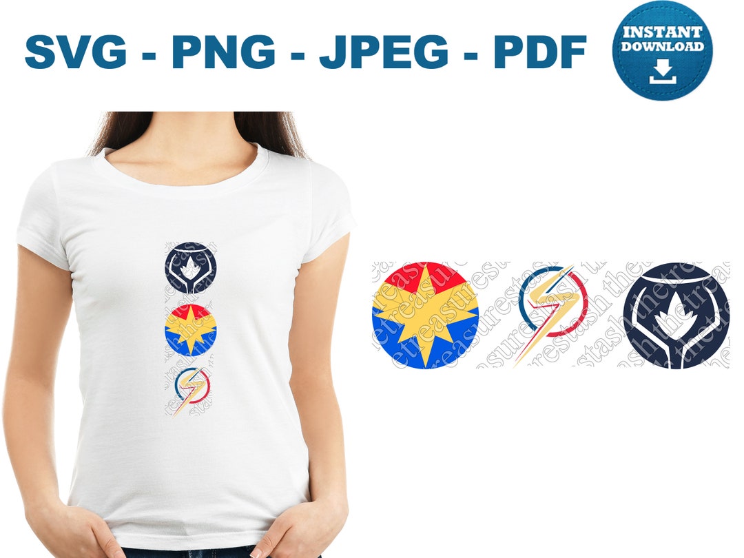 The Marvels SVG Captain Marvel Ms Marvel Photon PNG Marvels Jpeg Carol ...
