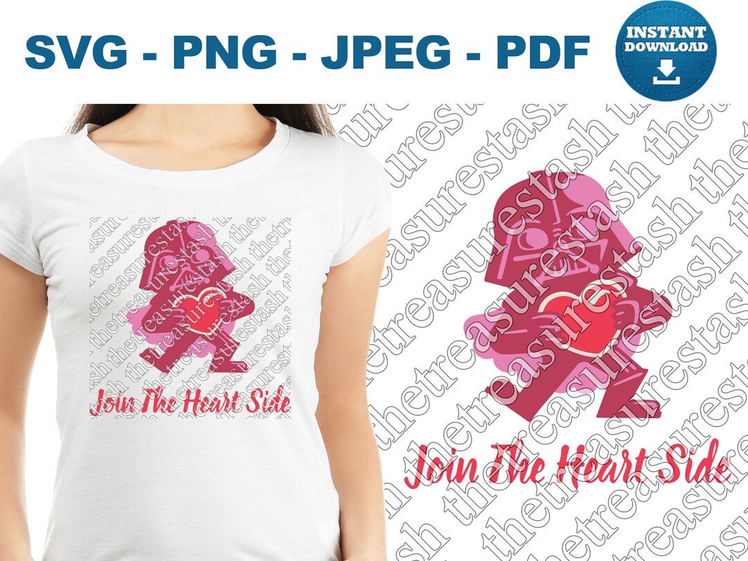 Vader Join the Heart Side SVG Vader Valentine PNG Vader Valentine JPG ...