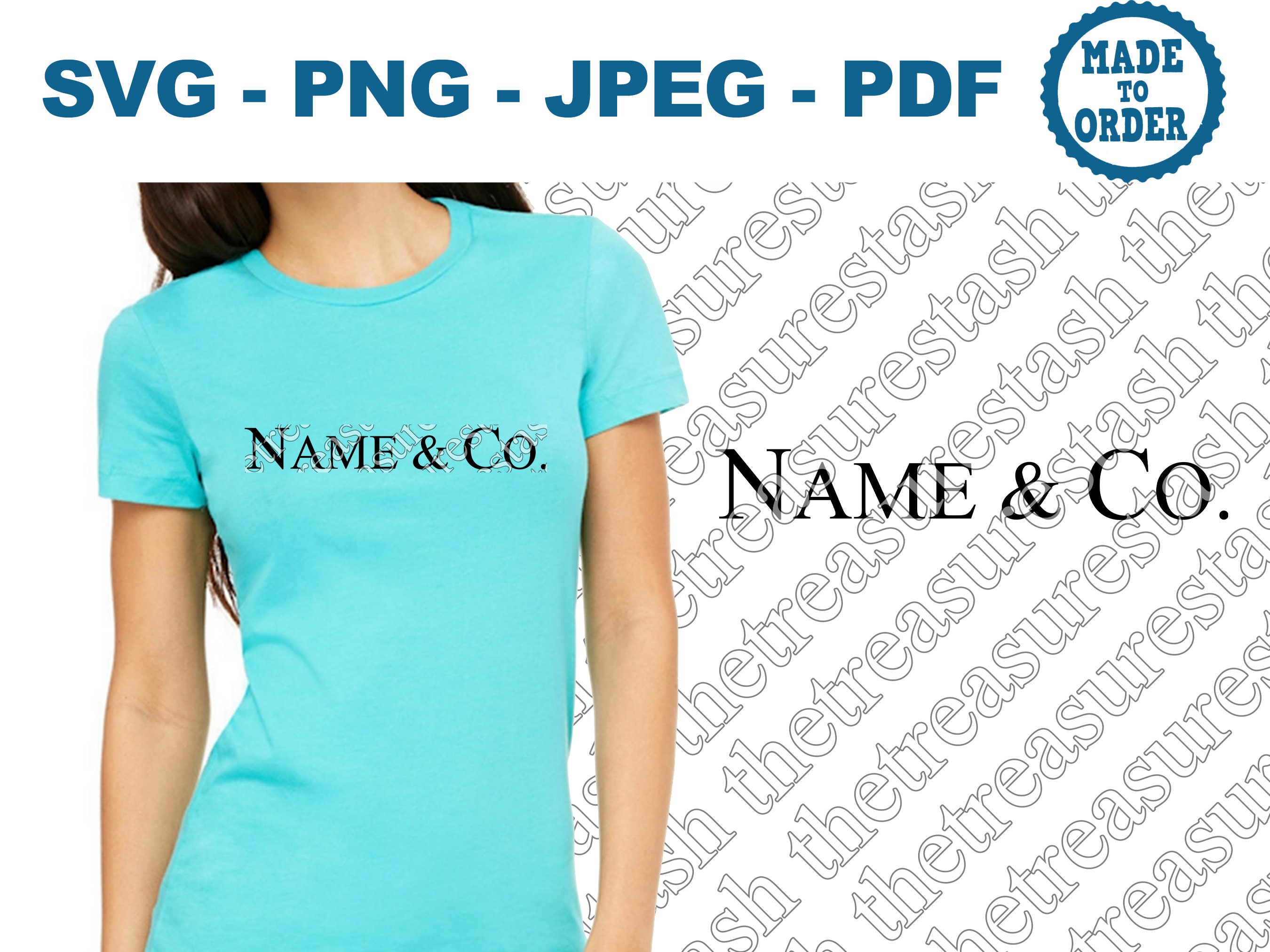 Custom Name Tiffany & Co SVG Tiffany Co PNG Tiffany Co JPEG Tiffany Co ...