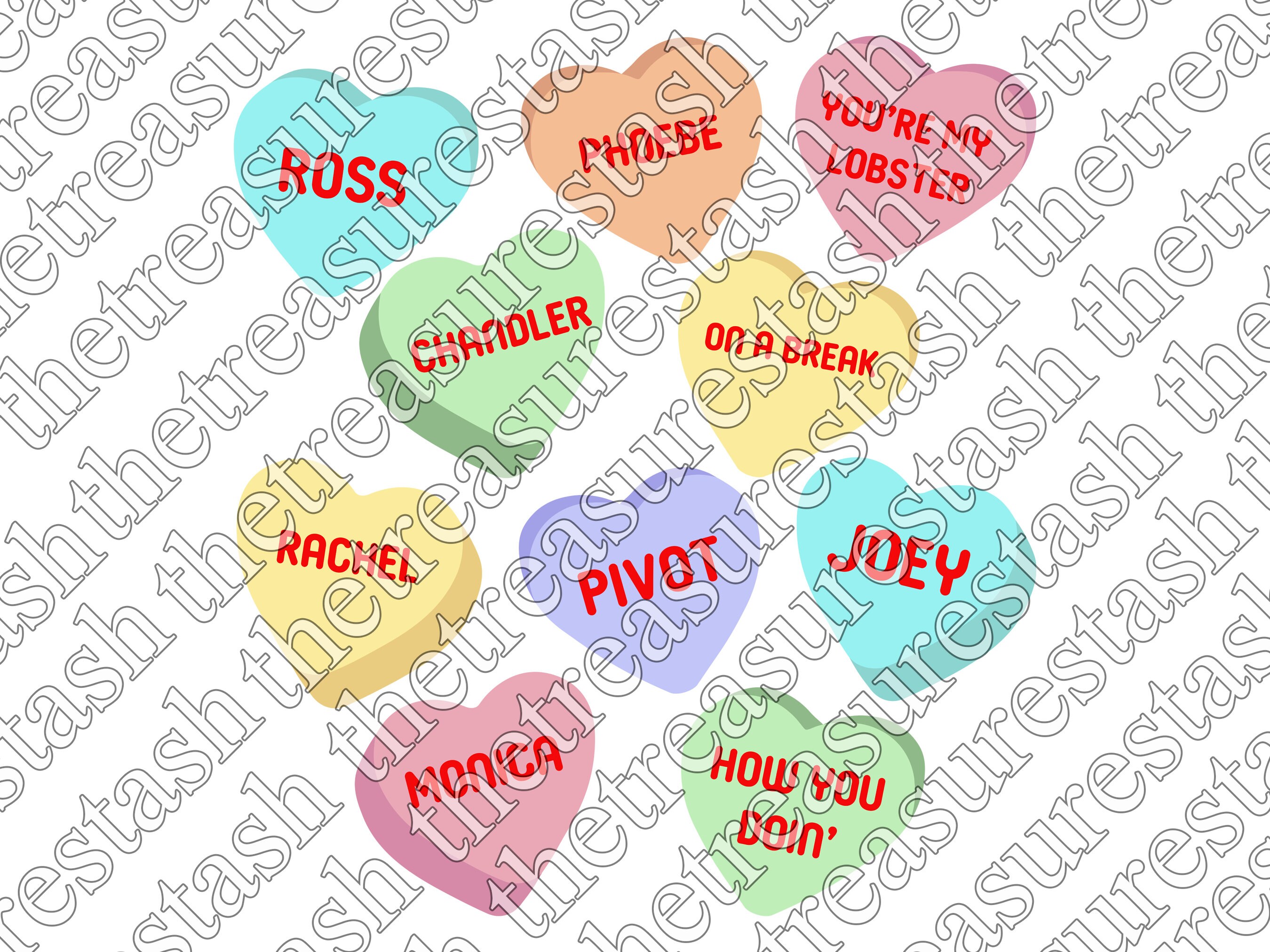 Friends Conversation Hearts SVG Friends PNG Friends Jpeg Friends Pdf ...
