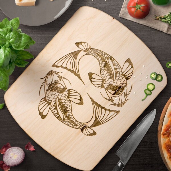 Japanese Fish Cutting Board - Etsy