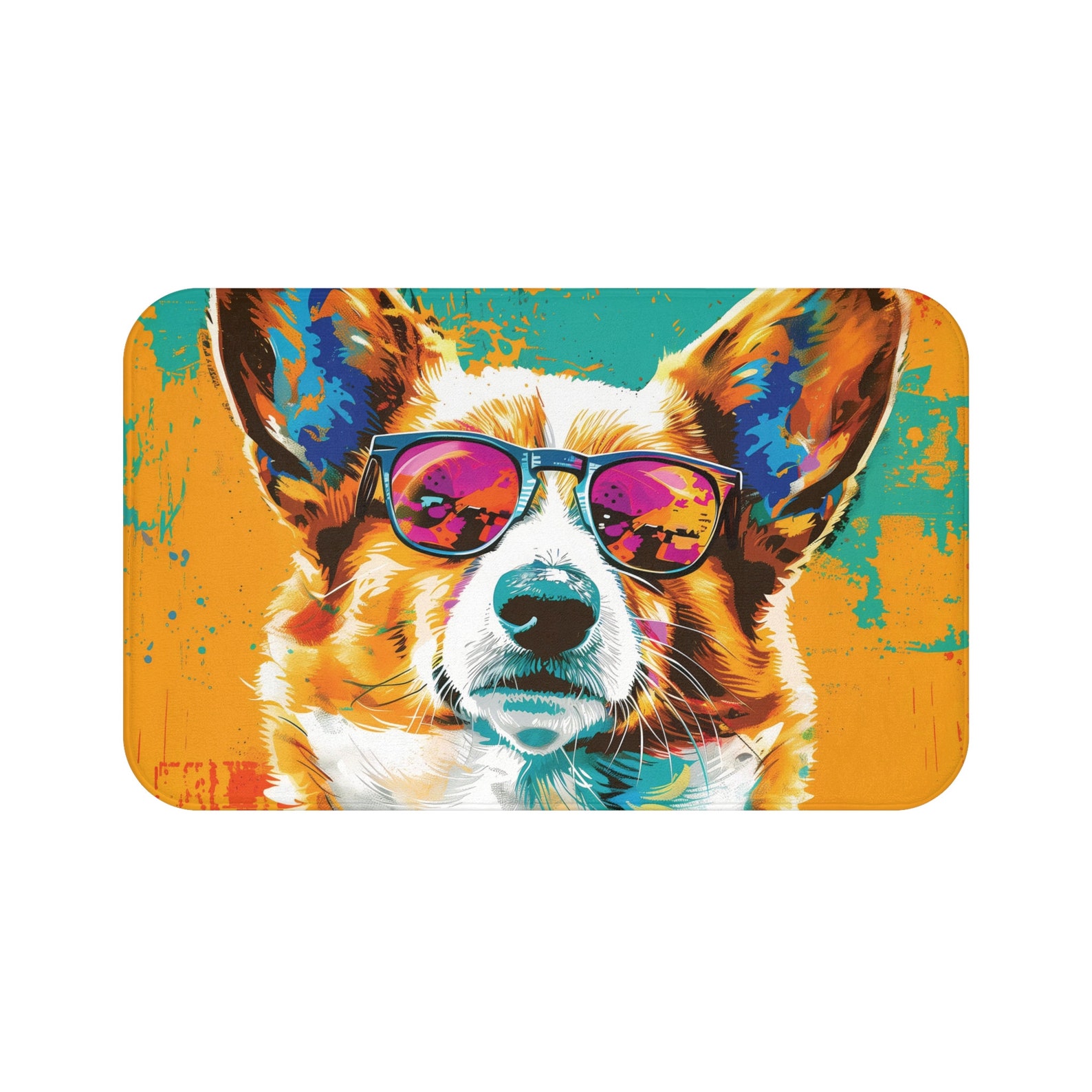 Corgi Bath Mat Retro Shower Mat Cute Bath Mat Bathroom Accessories ...