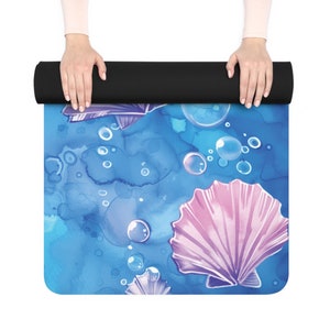 Yoga Mat, Ocean Gym Mat, Customized Pirates Gift, Watercolor Yoga Mats ...