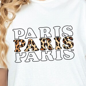 Paris Shirt, France Gift, Print Leopard T Shirt, Leopard Print Tee ...