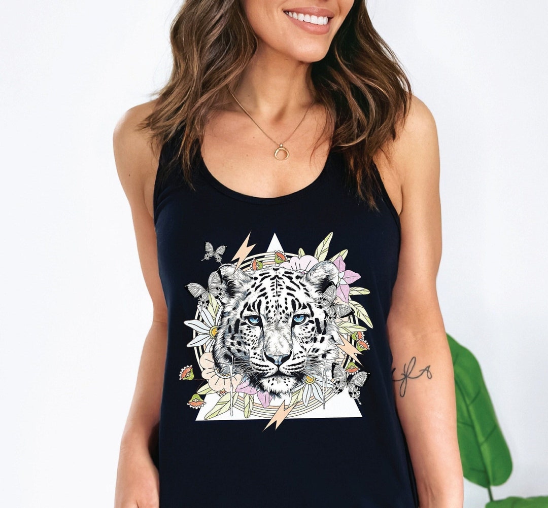 Tiger Tank Top Women Cute Tanks Animal Racerback Tank Ladies Boho ...