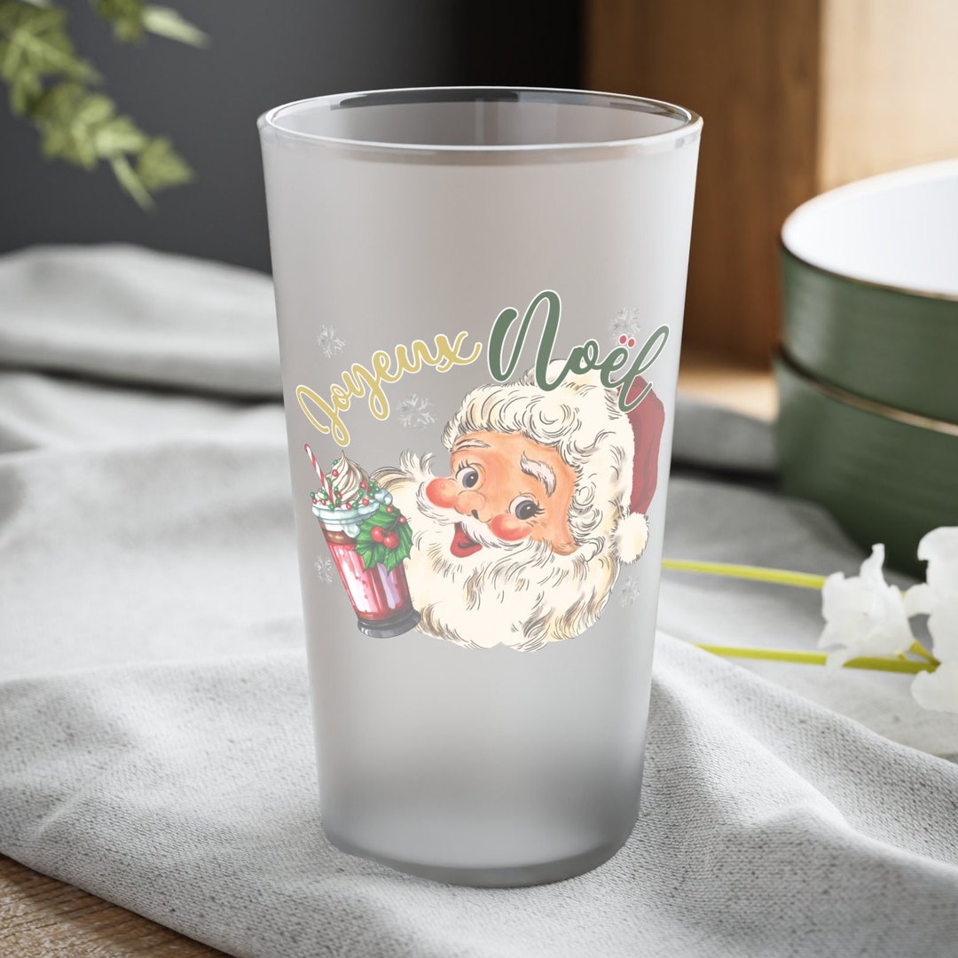 Verre de Noël Père Noël Tasse Noel Verre Pinte Verres de Noël - Etsy France