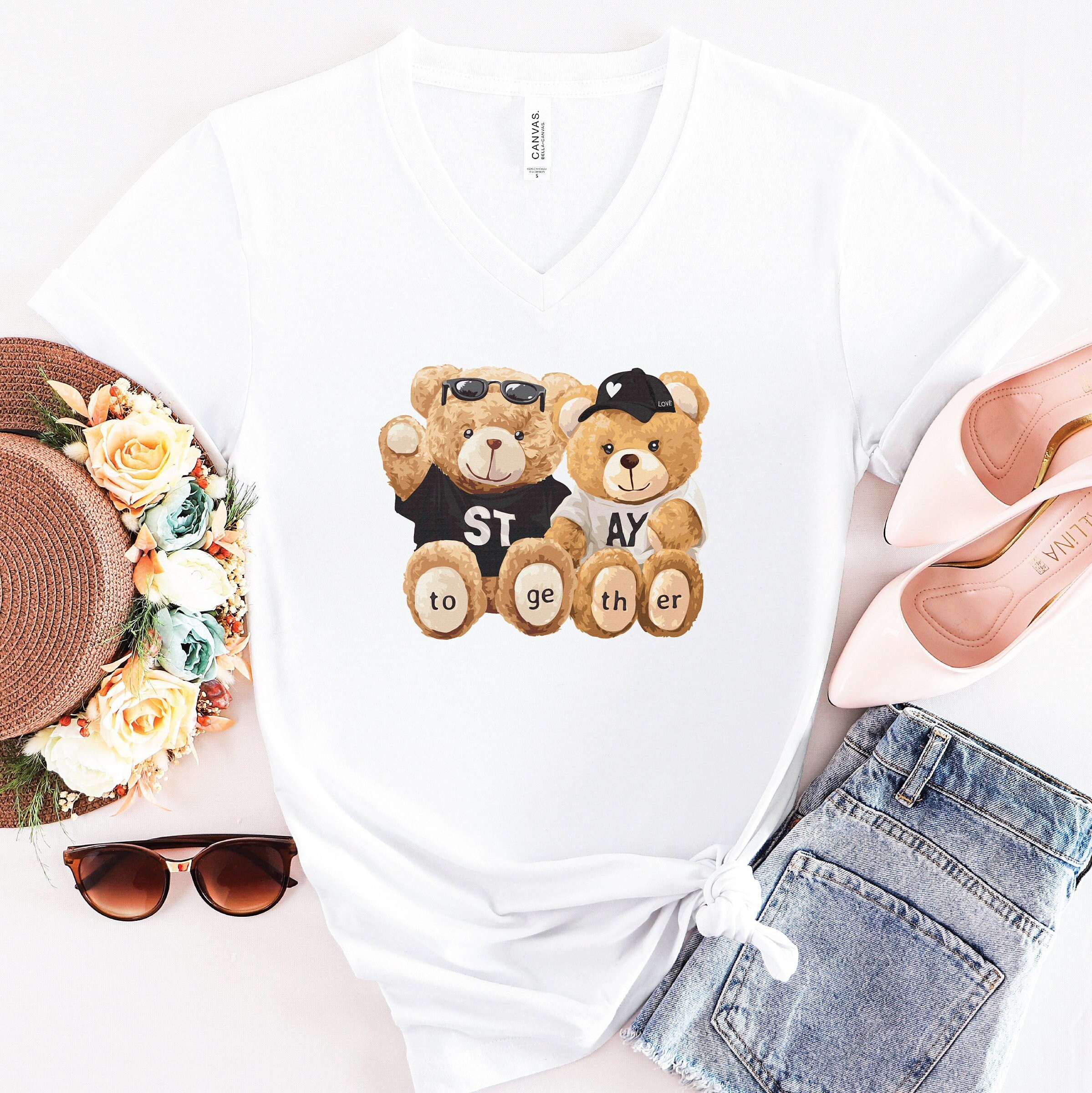 Teddy Bear Shirt, Bear Tshirt, Family Matching Tee, Cute Bear T-shirt ...