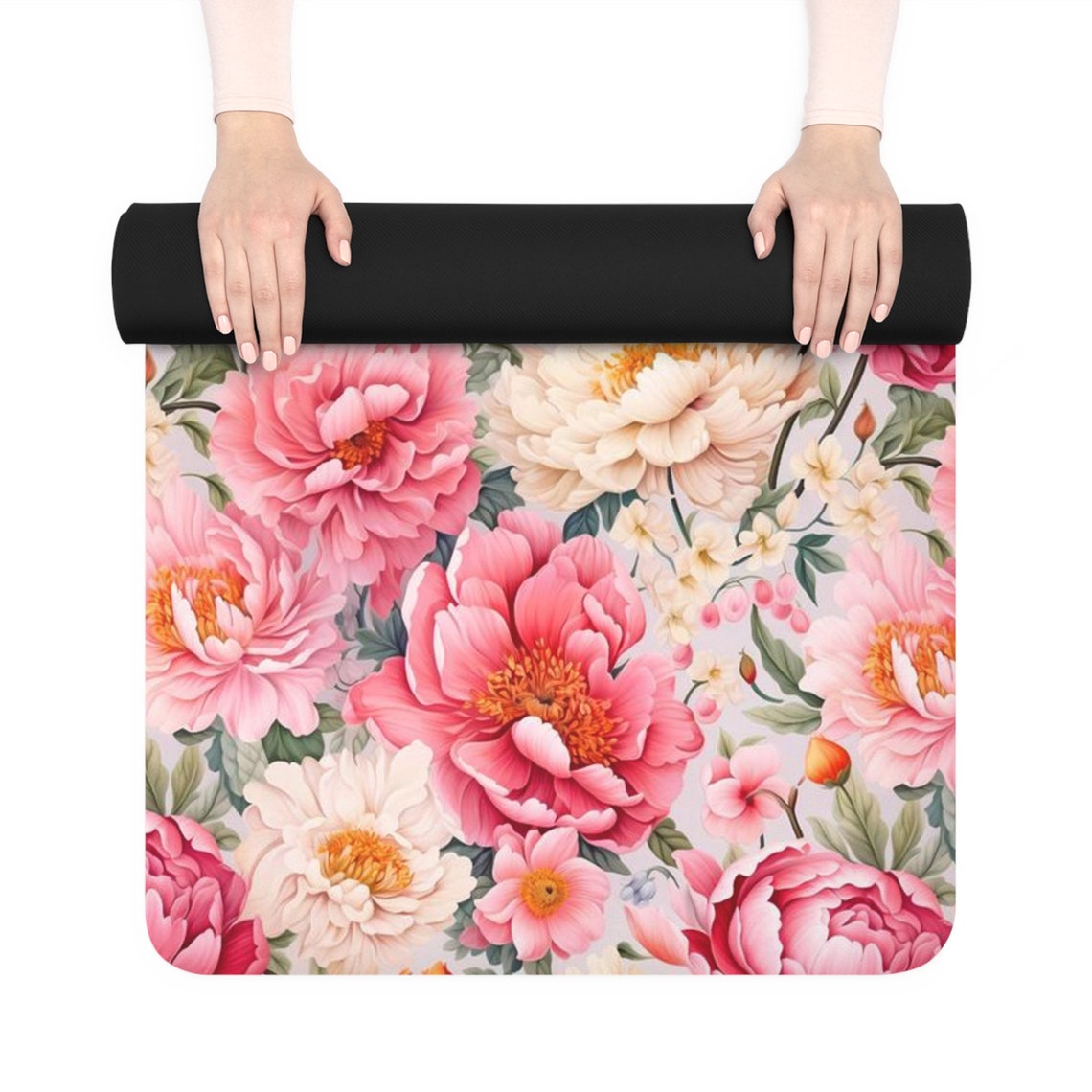 Flower Yoga Mat Cute Exercise Mat Gym Lover Gift Women - Etsy