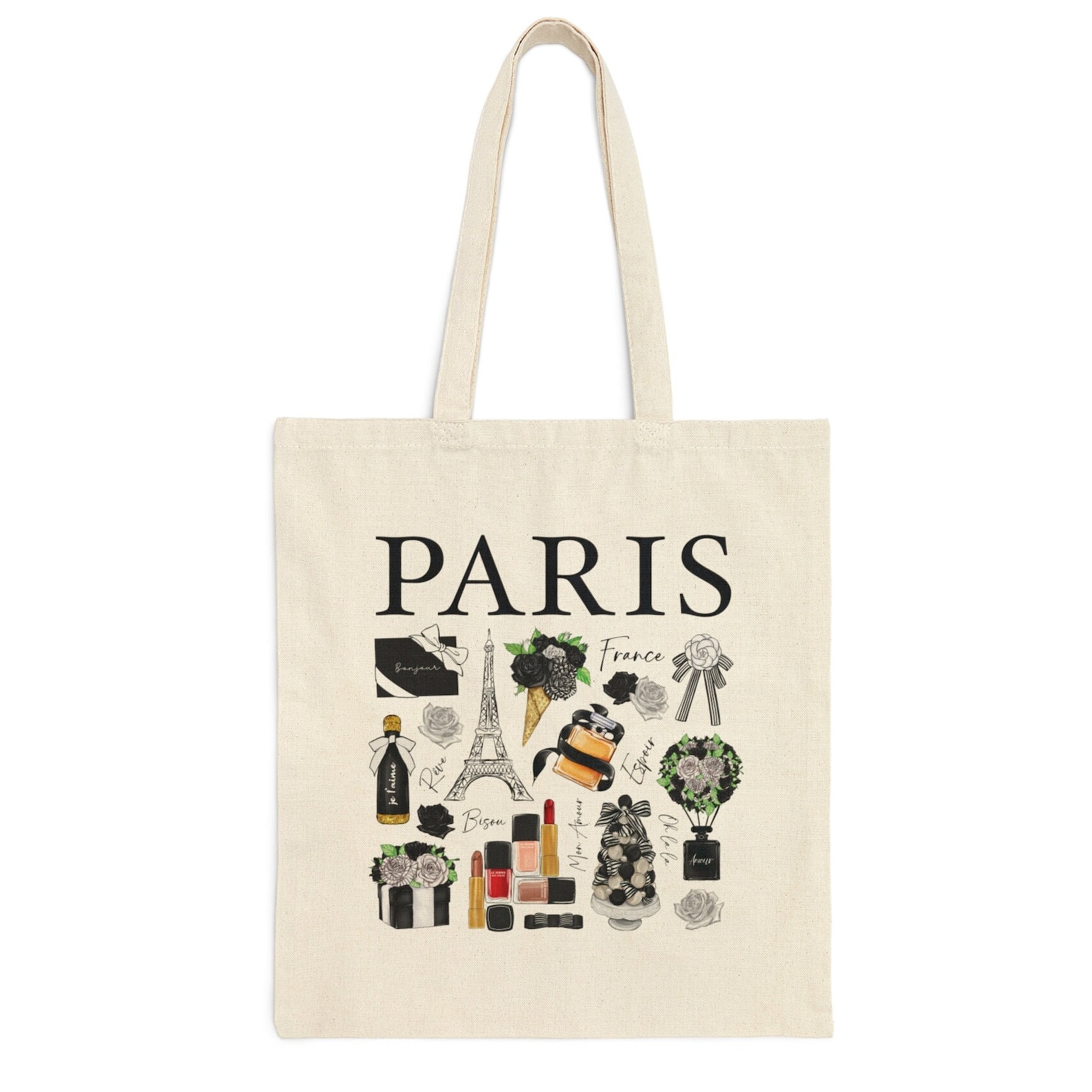 Paris Tote Bag, France Totes, Paris Travel to France Gifts, Eiffel ...