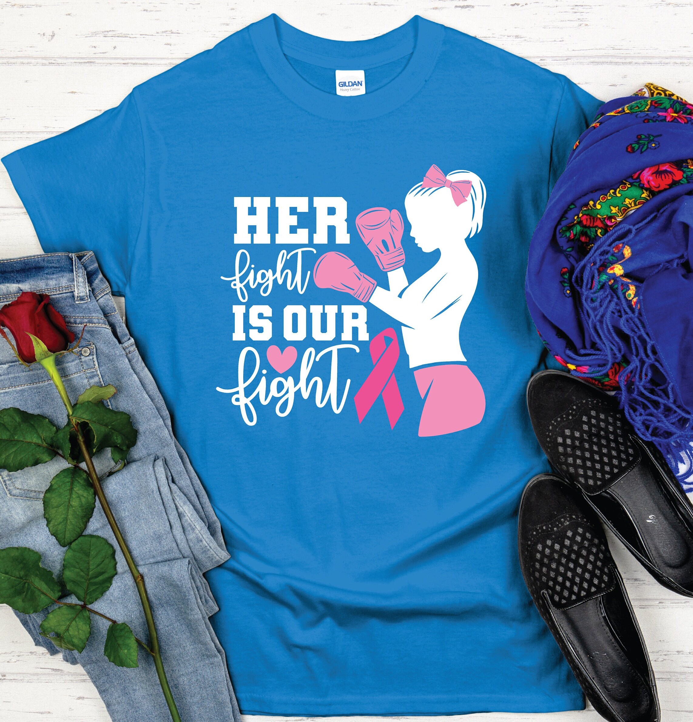 Pink Ribbon Sweatshirt Breast Cancer Shirt Pink Ribbon Gift Mother Team ...