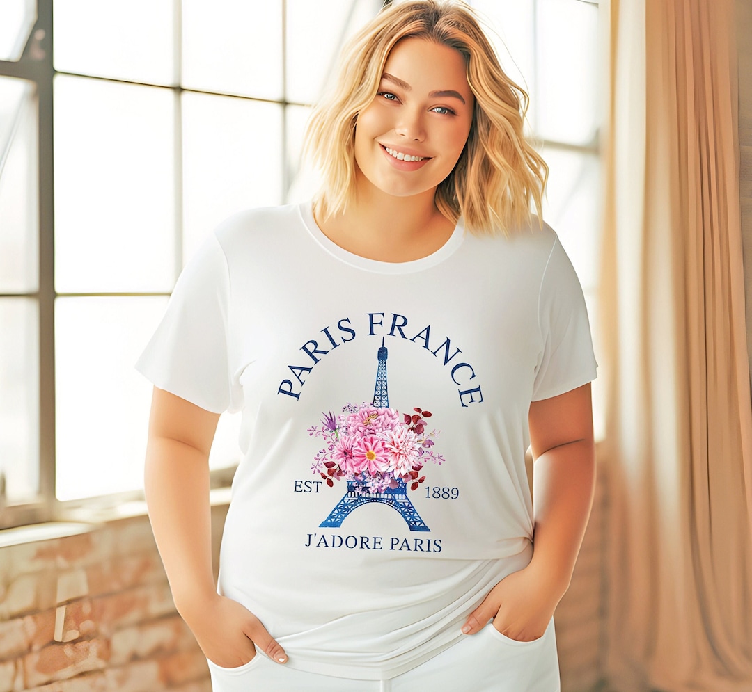 Plus Size Shirt, Paris Shirt France Tee, Eiffel Tower Shirt, Oversized ...