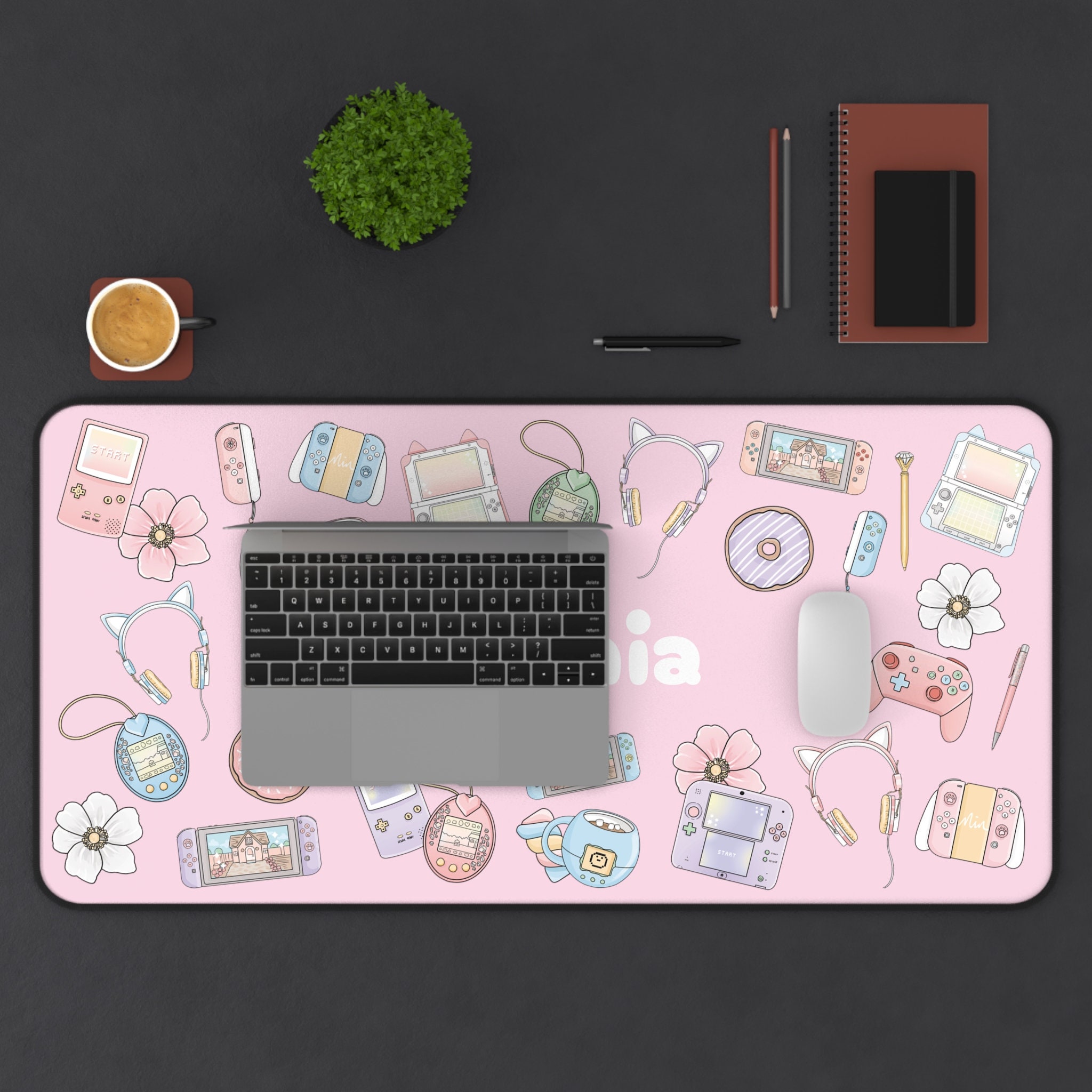 Gamer Desk Mat, Cute Mouse Pad, Custom Desk Mat Women, Pink Mouse Pad ...