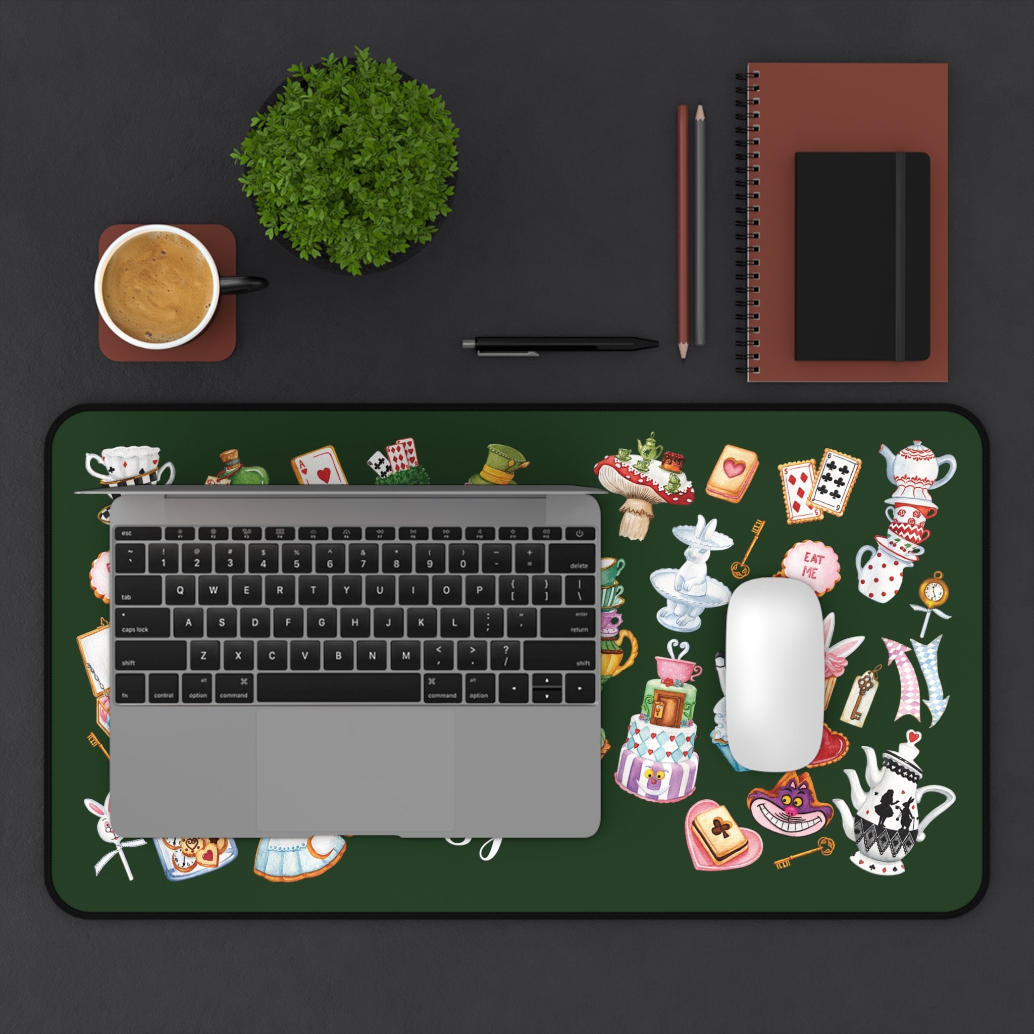 Alice in Wonderland Desk Mat, Personalized Mouse Pad, Cute Desk Mat ...