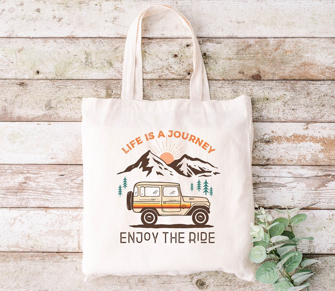 Camping Tote Bag Camp Totes Summer Tote Bag Retro Totes Vintage Tote ...