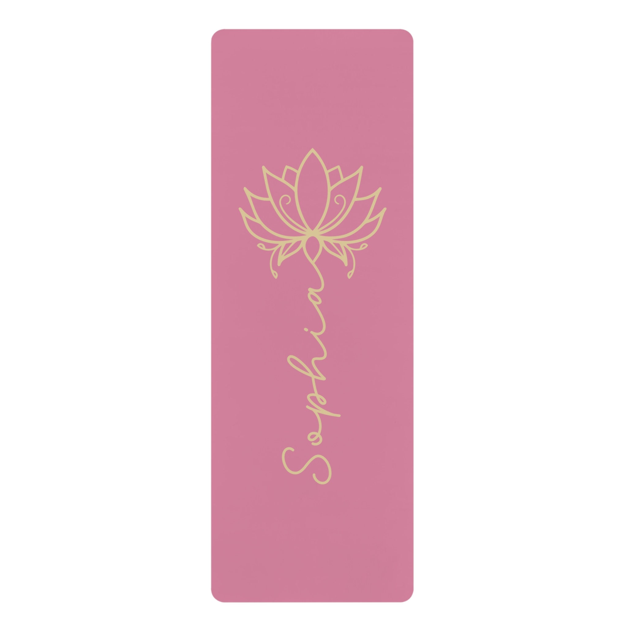 Personalized Yoga Mat Lotus Yoga Mat Custom Name Yoga Mat Customized ...