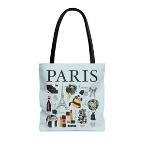 Paris Tote Bag, France Totes, Paris Travel to France Gifts, Eiffel ...