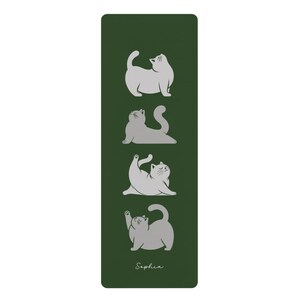 Personalized Cat Yoga Mat Name Yoga Mat Custom Name Cute Yoga Mat ...