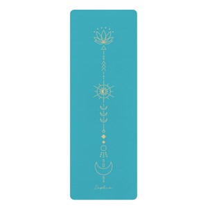 Lotus Yoga Mat Personalized Gym Mat Custom Name Yoga Mat Customized ...