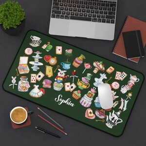 Alice in Wonderland Desk Mat, Personalized Mouse Pad, Cute Desk Mat ...