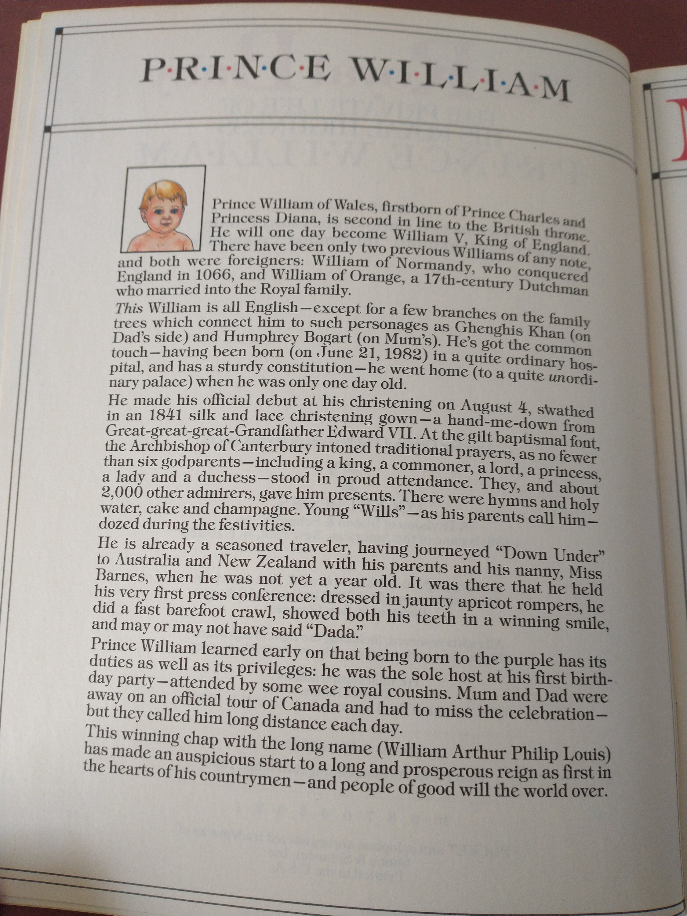 The Royal Paper: Prince William Paper Doll Book UNCUT 1983 - Etsy