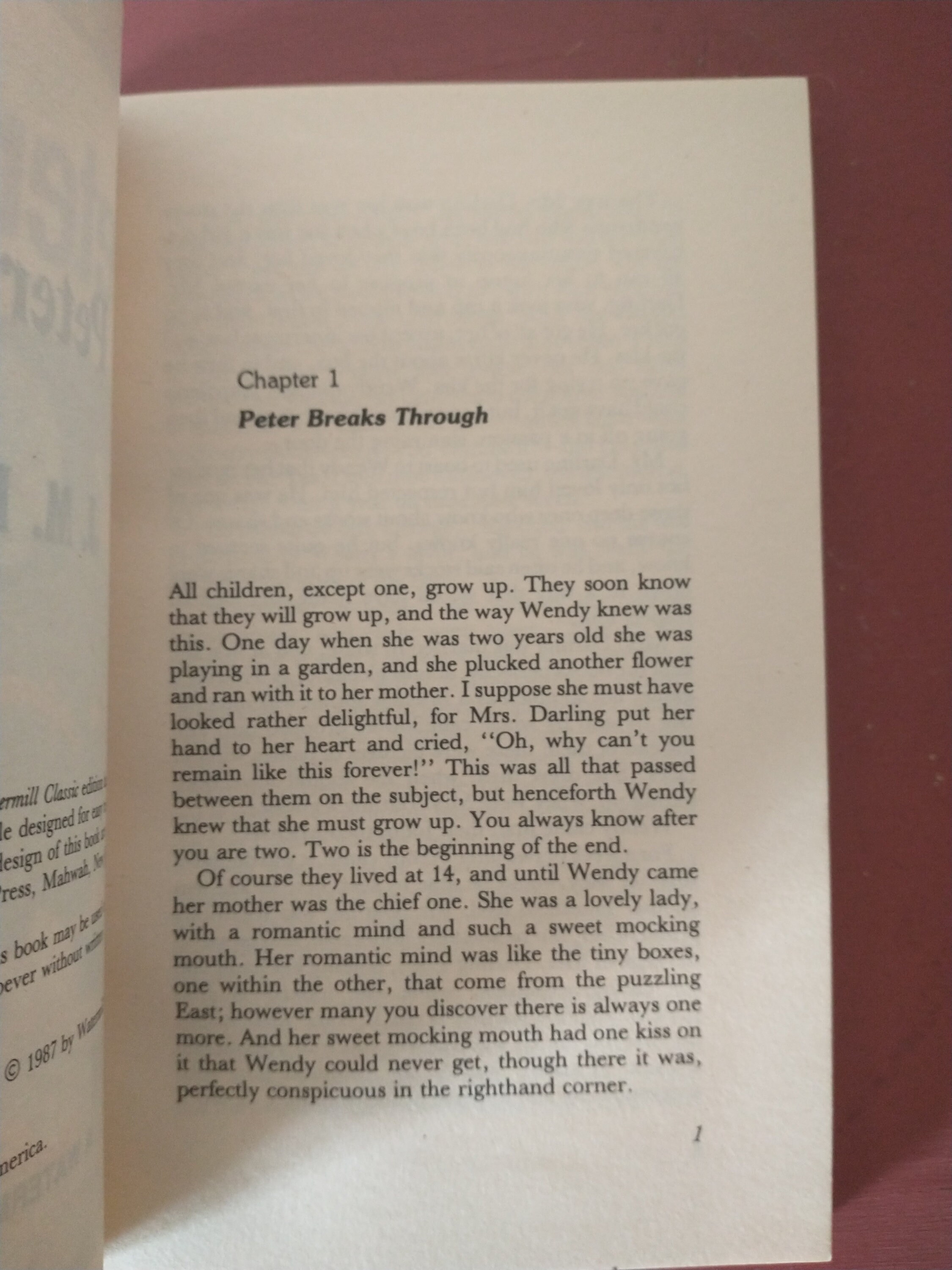 Peter Pan by J.M Barrie 1987 Watermill Classic Edition - Etsy