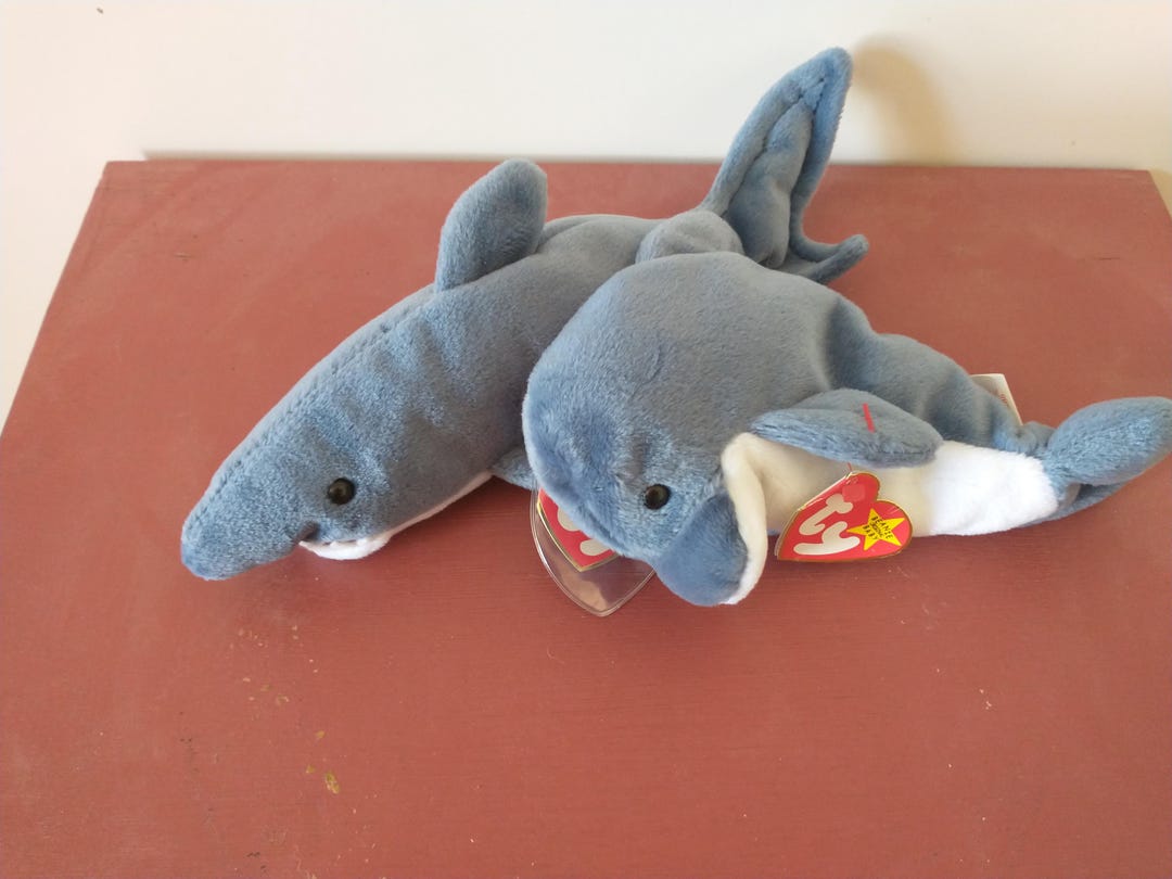 Crunch the Shark and Echo the Dolphin lot of 2 1990's Beanie Babies - Etsy