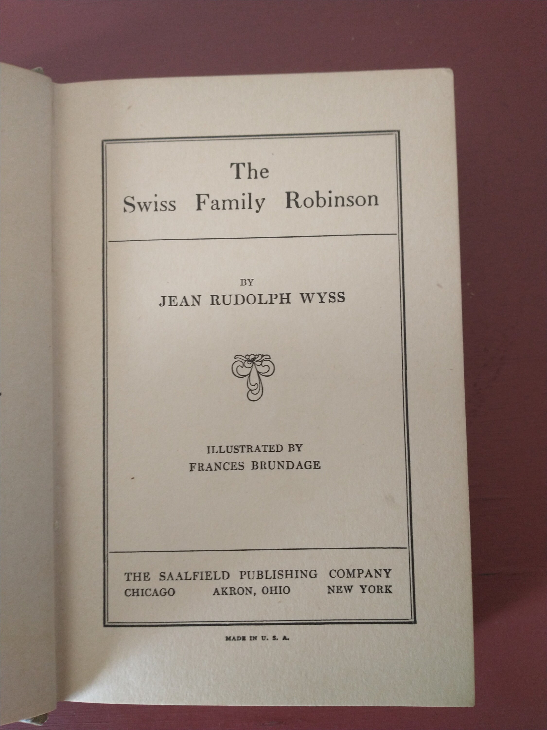 The Swiss Family Robinson by Jean Rudolph Wyss 1924 - Etsy