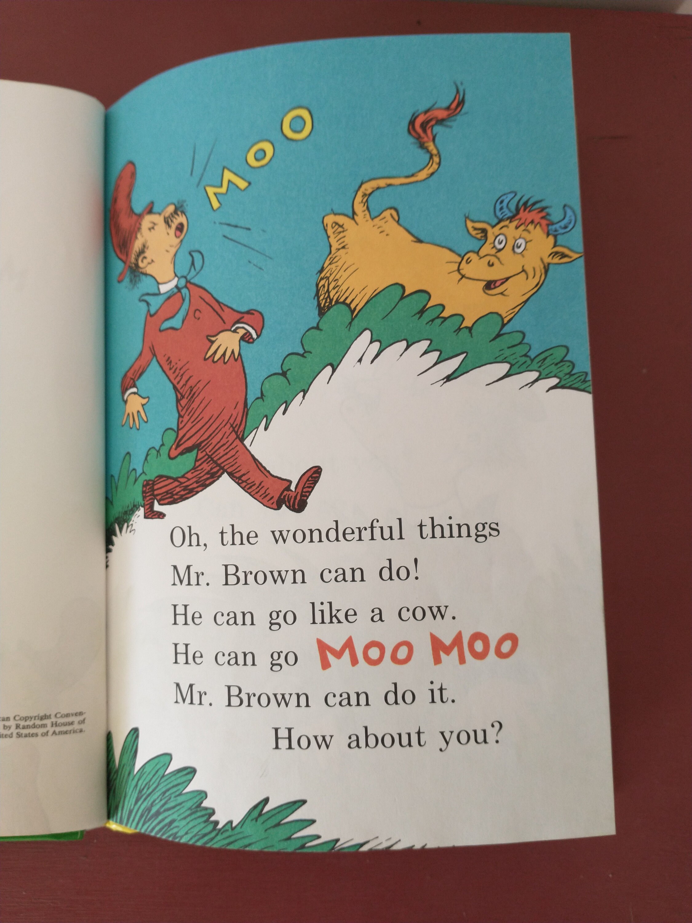 Mr. Brown Can Moo Can You by Dr. Seuss 1970 Hardcover - Etsy