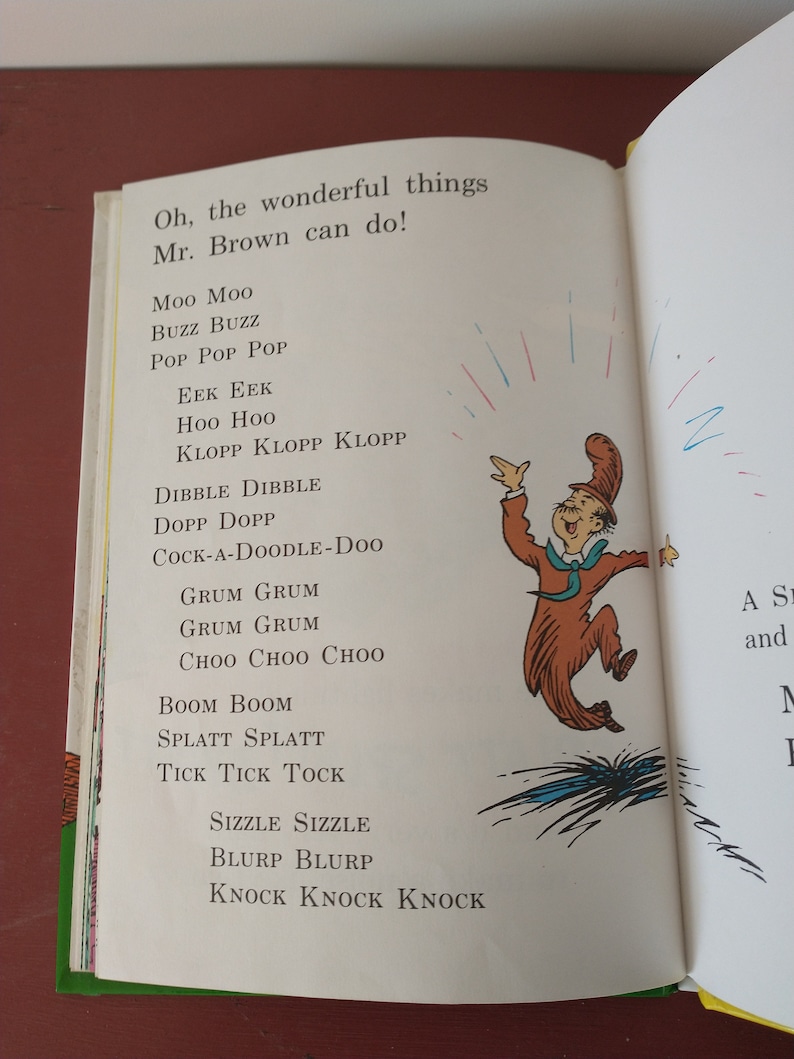 Mr. Brown Can Moo Can You by Dr. Seuss 1970 Hardcover - Etsy