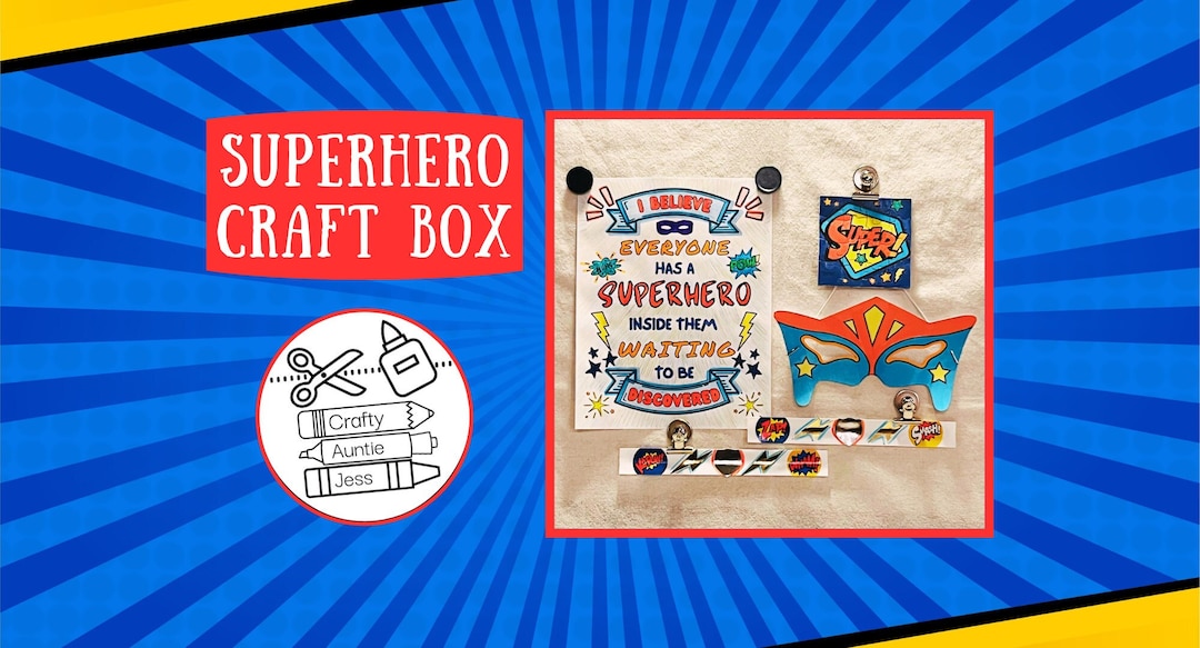 Super Hero Craft Box - Etsy