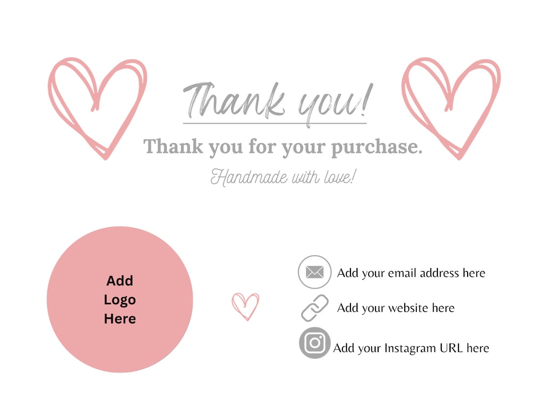Small Business Thank You Cards | Order Notes | Customer Appreciation ...