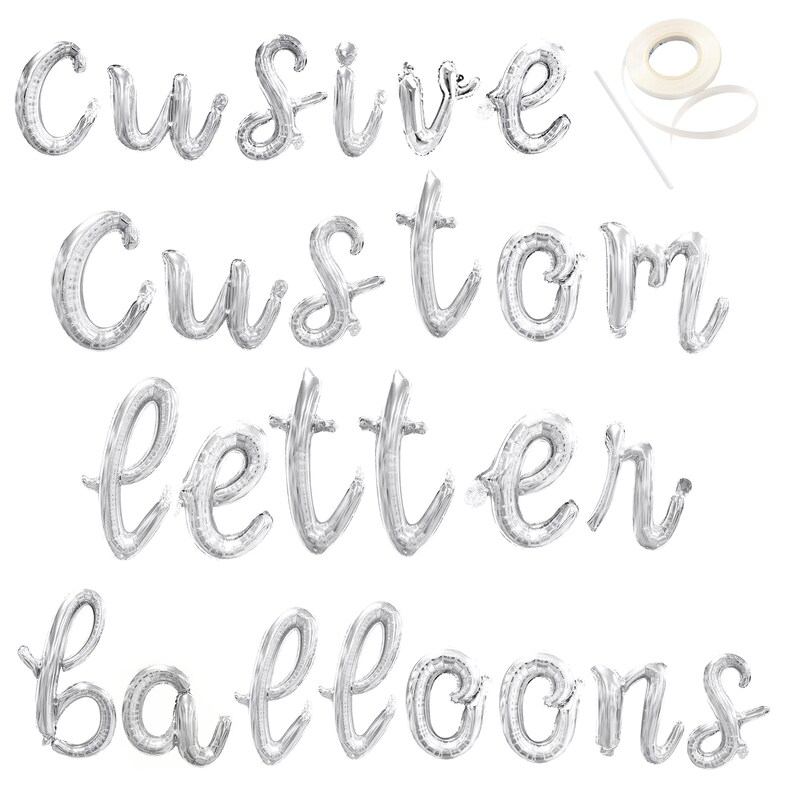 Cursive Balloon - Etsy